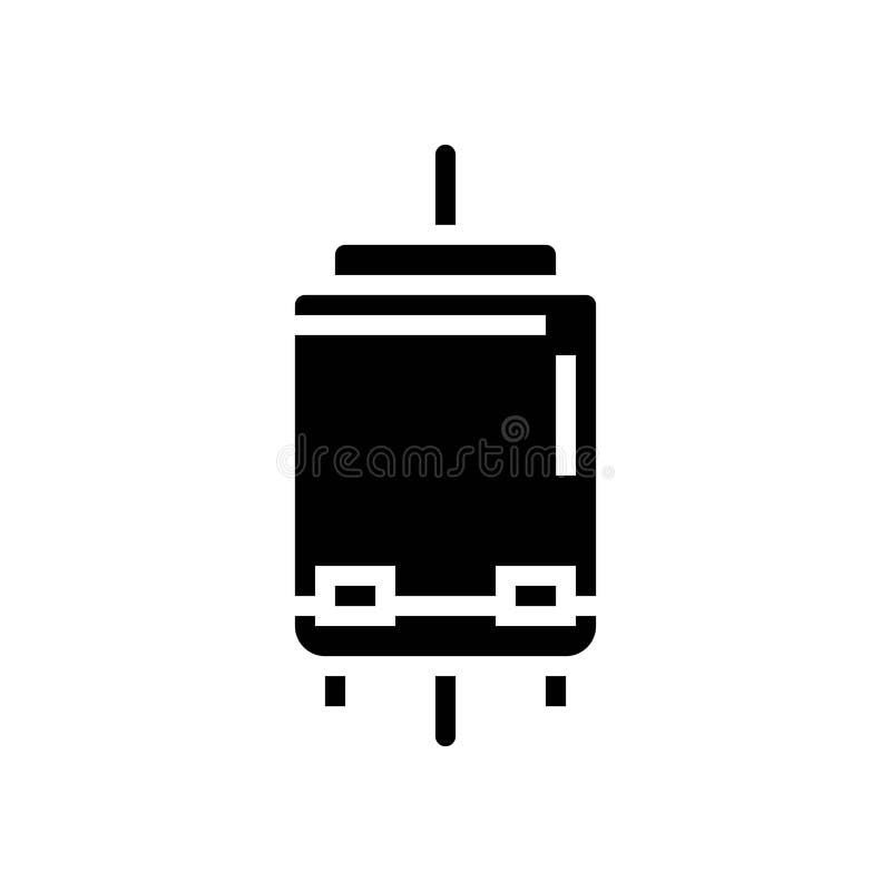 Dc Motor Electronic Component Glyph Icon Vector Illustration Stock ...