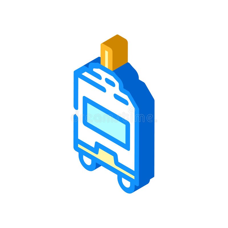 Dc Motor Electronic Component Isometric Icon Vector Illustration Stock ...