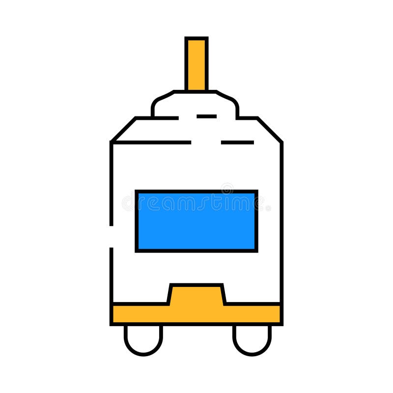 Dc Motor Electronic Component Icon Color Illustration Stock Vector ...