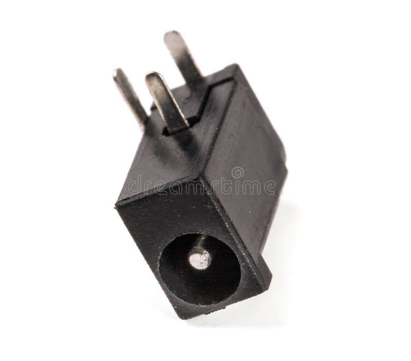 DC Power Supply Connector for Low Current Devices Stock Image - Image ...