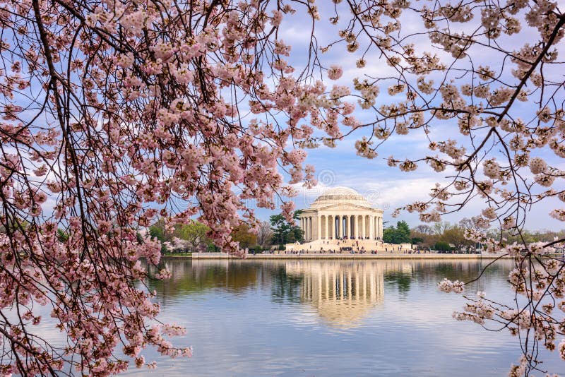 DC in Spring stock photo. Image of jefferson, seasonal - 56036434