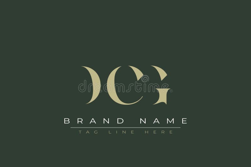 DCG Abstract Letter Logo Design Stock Vector - Illustration of monogram ...