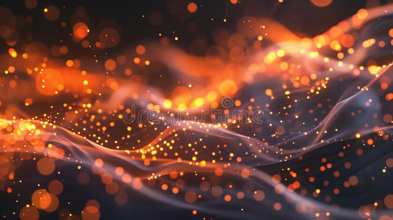 Intricate 3d Cg Rendering of Swaying Wires and Dots Forming a ...