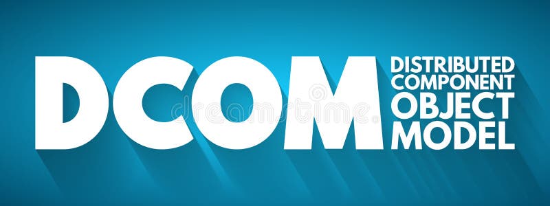 Dcom Distributed Component Object Model Acronym Technology Concept Background Stock