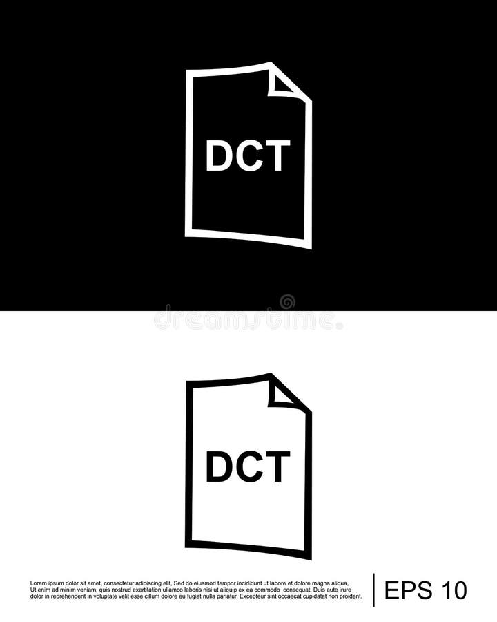Dct File Format Icon Template Stock Vector - Illustration of icon ...