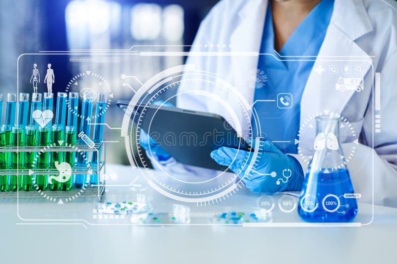 Dctor Work on Digital Tablet Healthcare Doctor Technology Tablet Using ...