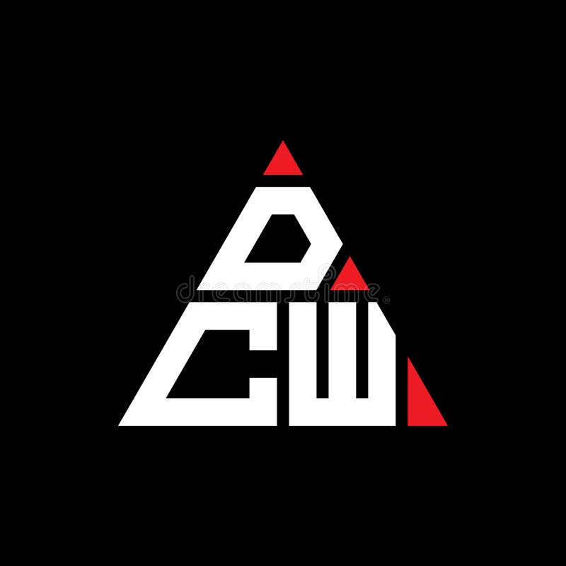 DCW Triangle Letter Logo Design with Triangle Shape. DCW Triangle Logo ...