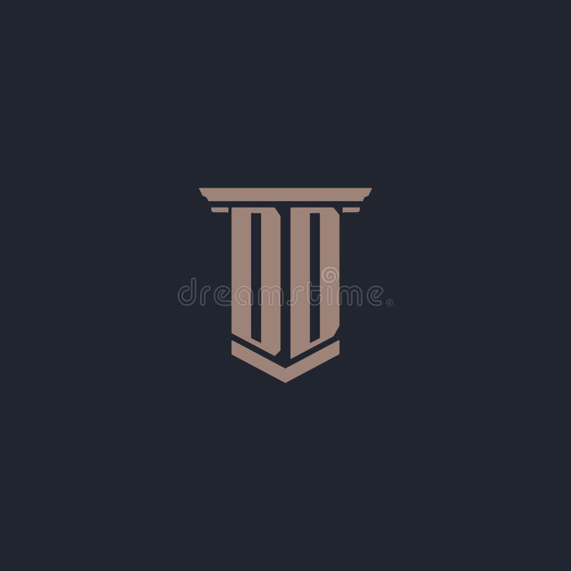 DD Initial Monogram Logo with Pillar Style Design Stock Vector ...