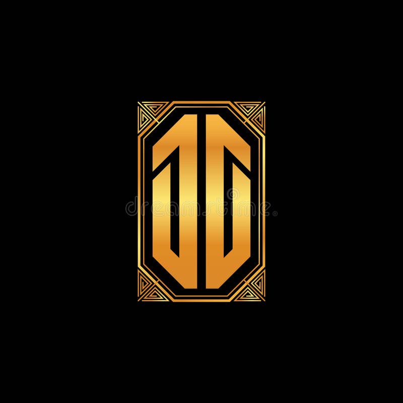DD Logo Letter Geometric Golden Style Stock Vector - Illustration of ...