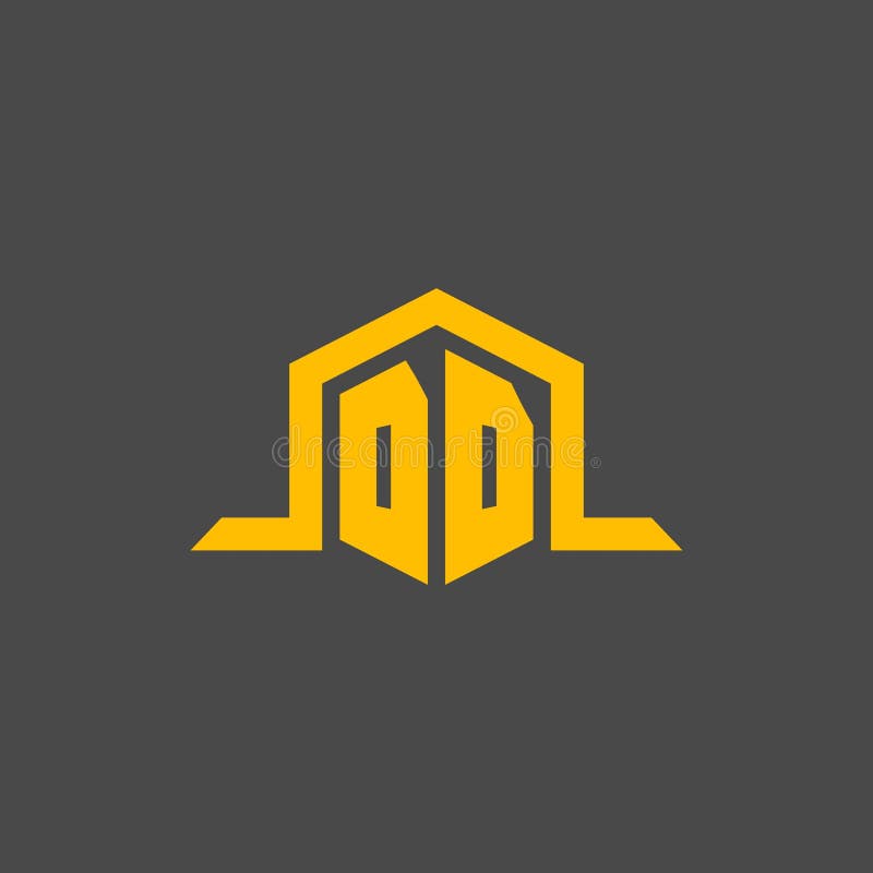 DD Monogram Initial Logo with Hexagon Style Design Stock Vector ...