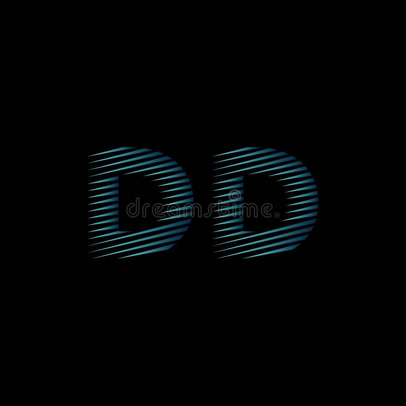 DD Monogram Lines Style Blue Light Vector Stock Vector - Illustration ...