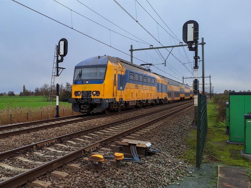 DDAZ Double Deck Intercity Train on Railroad Track Editorial Photo ...