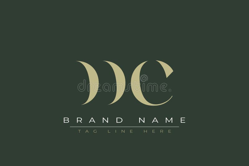 DDC Abstract Letter Logo Design Stock Vector - Illustration of font ...