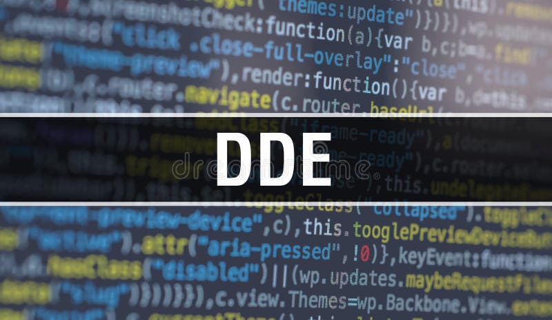 DDE with Abstract Technology Binary Code Background.Digital Binary Data ...