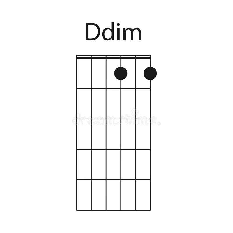 Ddim Guitar Chord Icon Vector Stock Illustration - Illustration of ...
