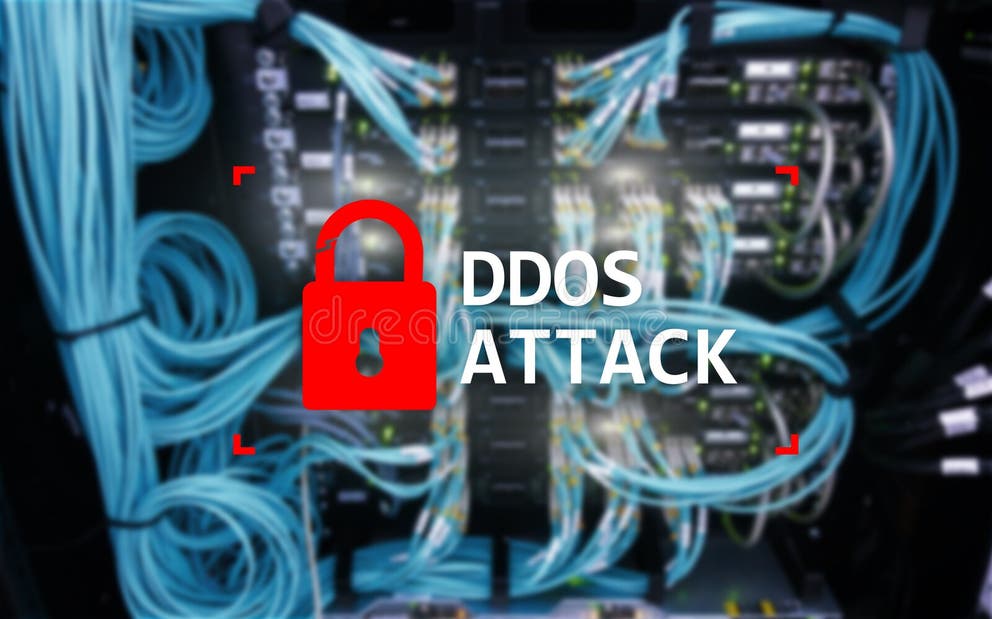 DDOS Attack, Cyber Protection. Virus Detect Stock Photo - Image of ...
