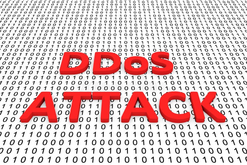DDoS Attack stock illustration. Illustration of hacking - 82811655