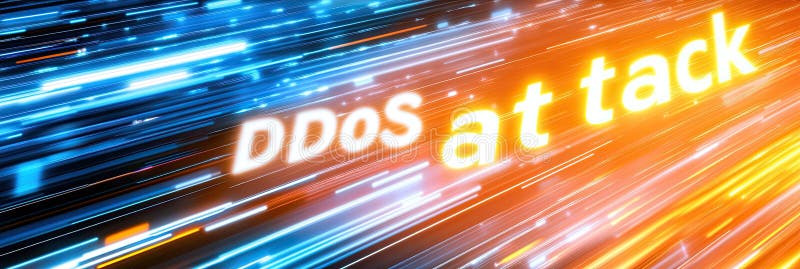 DDoS Attack Simulation on a Vibrant Digital Background Showcasing Cyber ...