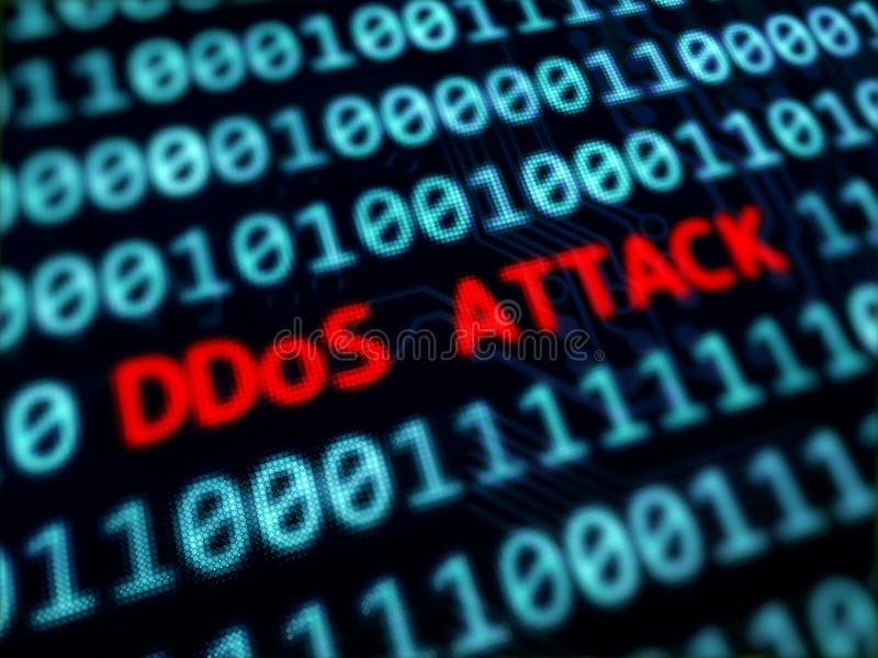 Ddos Attack Line Icon Vector Illustration Stock Illustration ...