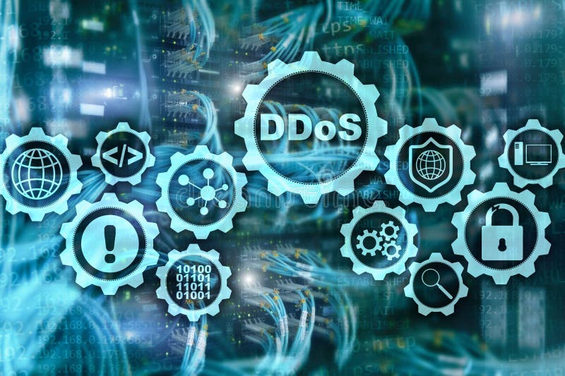 DDOS Attack, Cyber Protection. Virus Detect Stock Image - Image of ...