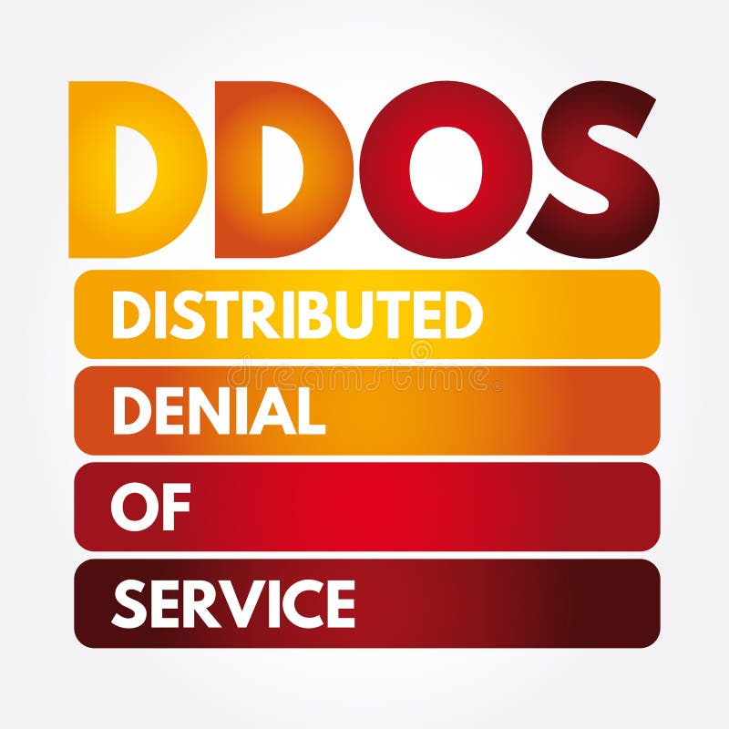 DDoS - Distributed Denial of Service Acronym, Technology Concept ...