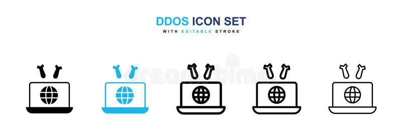 DDOS icon vector stock illustration. Illustration of security - 348441140