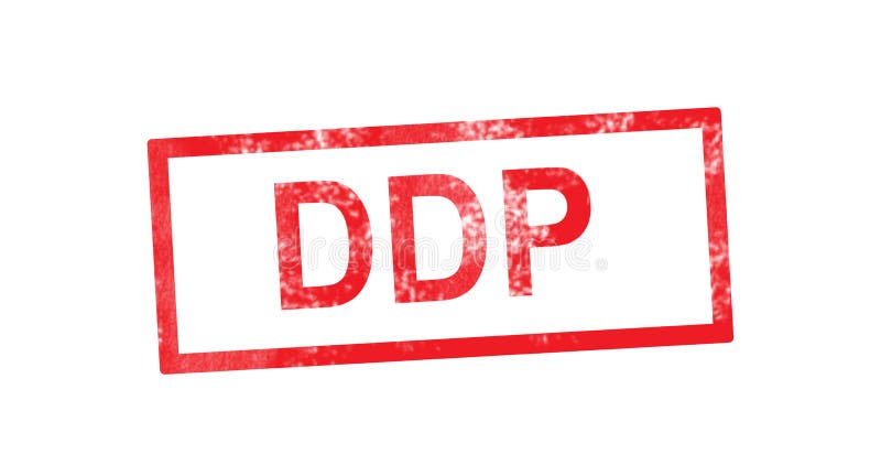 DDP No Selo Retangular Vermelho Ilustração Stock - Ilustração de usado ...