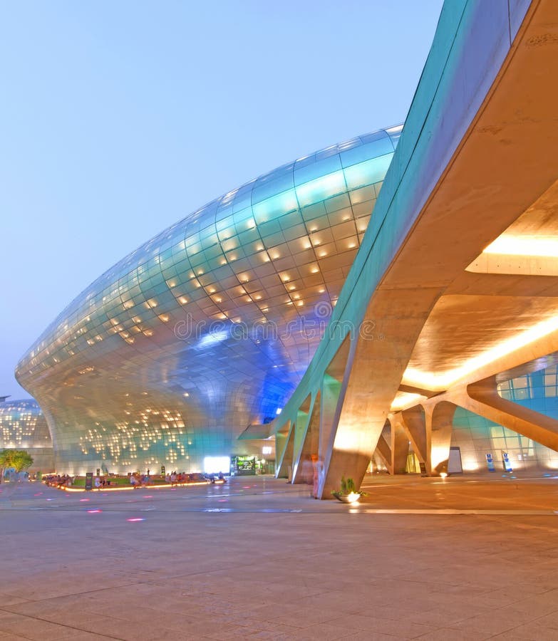 Ddp plaza editorial stock photo. Image of future, twilight - 52857128