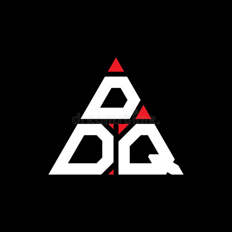 DDQ Triangle Letter Logo Design with Triangle Shape. DDQ Triangle Logo ...