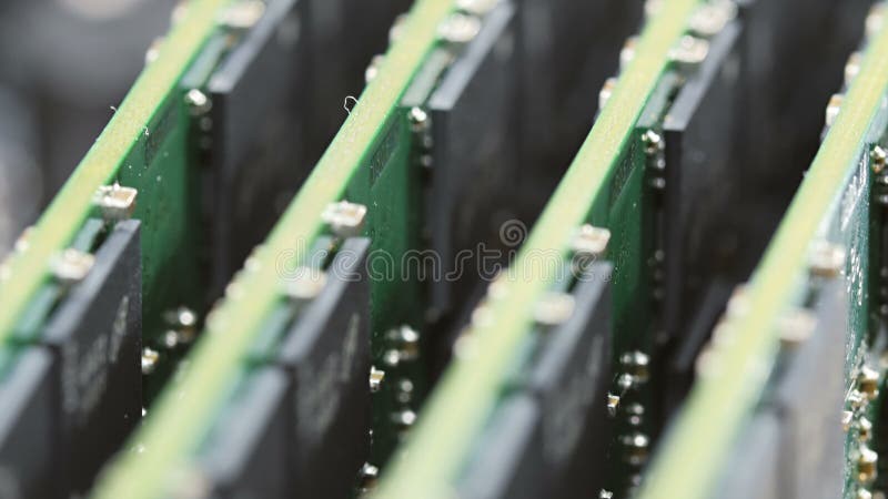 Memory chip set of lot stock footage. Video of access - 222183572