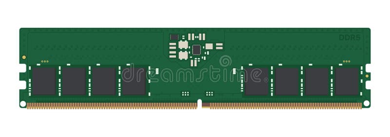 DDR5 Random Access Memory. RAM Memory Art Illustration Isolated on ...