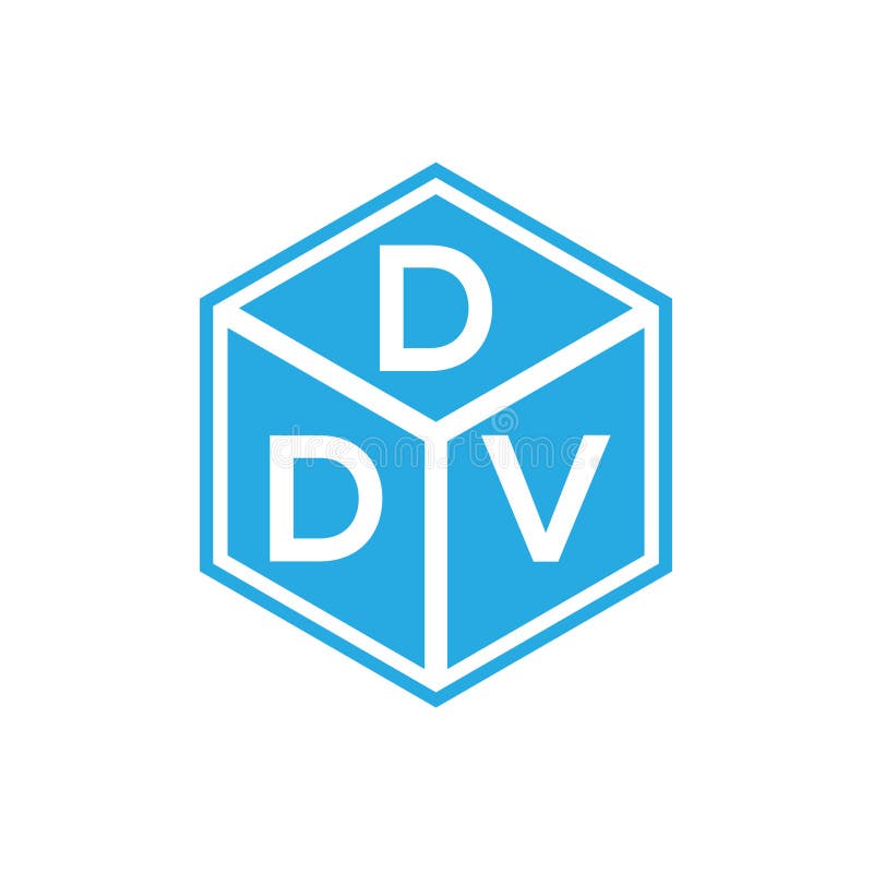 DDV Letter Logo Design on Black Background. DDV Creative Initials ...