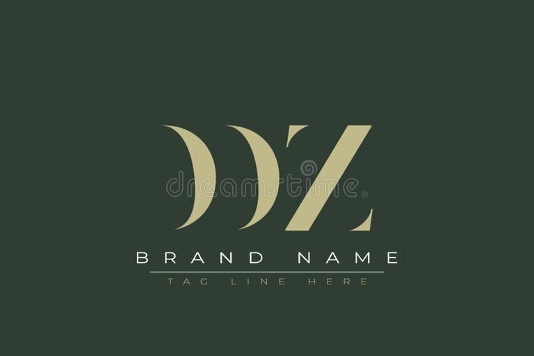 DDZ Abstract Letter Logo Design Stock Vector - Illustration of luxury ...