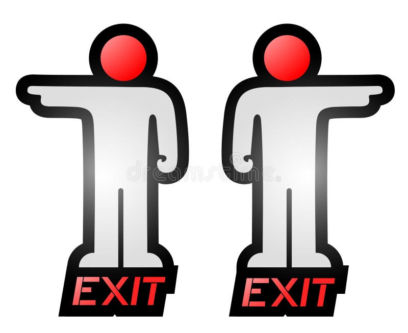De Aanwijzing Van De Uitgang Vector Illustratie - Illustration of punt ...