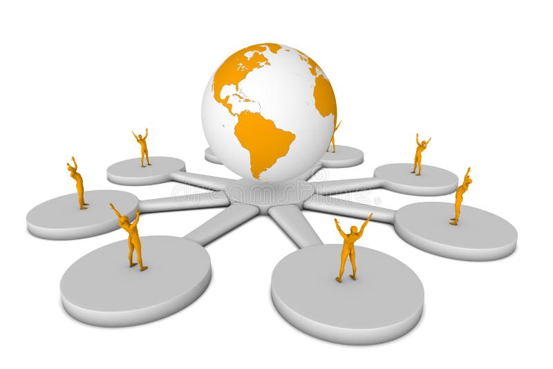 De aarde en de mensen stock illustratie. Illustration of globalisering ...