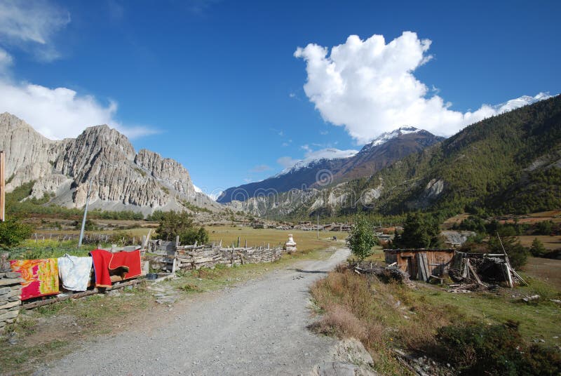 De Aardlandschap Van Nepali Stock Afbeelding - Image of azië, hemel ...