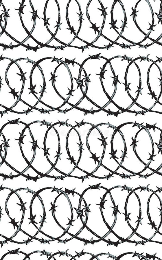 De Abstracte Illustratie Van Het Prikkeldraad Vector Tekening Vector ...