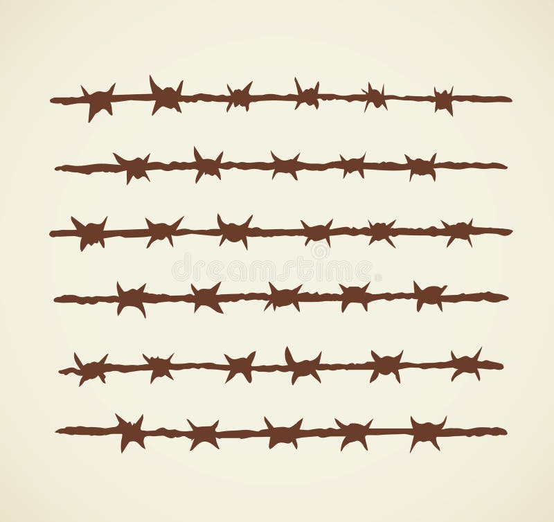 De Abstracte Illustratie Van Het Prikkeldraad Vector Tekening Vector ...