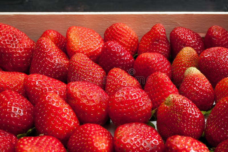 De Achtergrond Van Aardbeien Stock Afbeelding - Image of macro, dieet ...