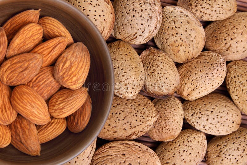 De Achtergrond Van De Amandel Stock Foto - Afbeelding bestaande uit ...