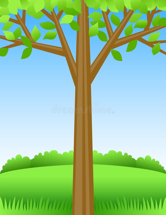 Zomerboom Achtergrond/eps vector illustratie. Illustration of nave ...