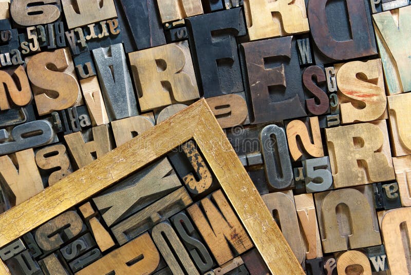 De Achtergrond Van De Brief Met Frame Stock Afbeelding - Image of pers ...