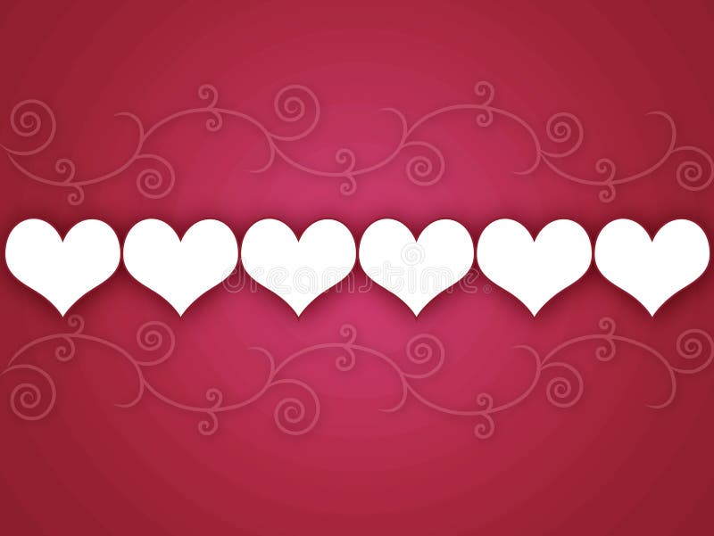 De Achtergrond Van De Harten Van Swirly Stock Illustratie ...