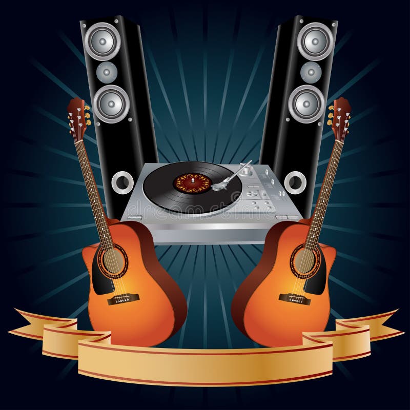 De Achtergrond Van De Muziek Vector Illustratie - Illustration of lint ...