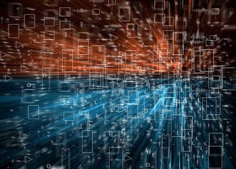 De Achtergrond Van De Robotica Stock Illustratie - Illustration of ...