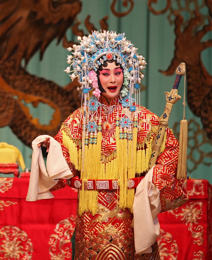 De Opera Van Peking - Het Rode Haired Galopperende Paard Redactionele ...