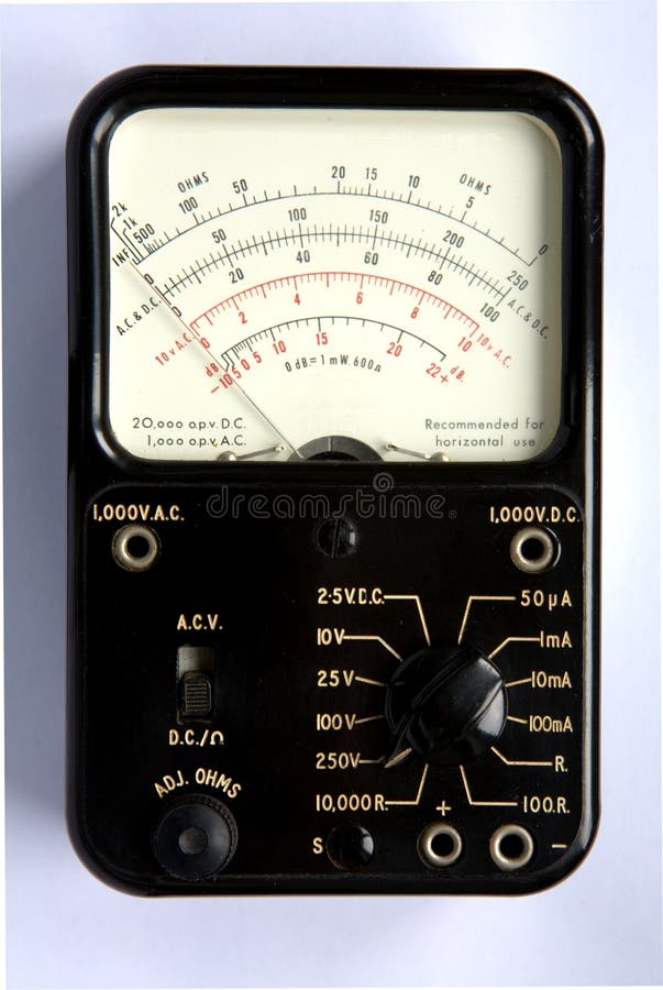 Analoge Testmeter stock foto. Image of test, multimeter - 1331294