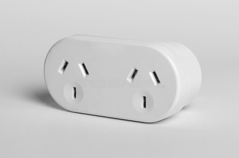 De Australische Adapter Van De Stijl Dubbele Macht Stock Afbeelding ...