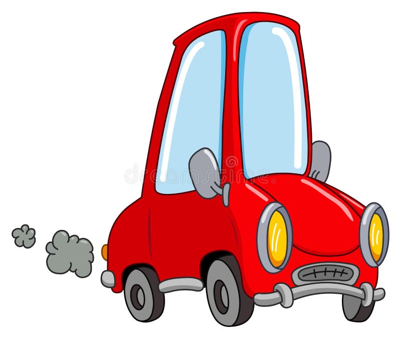 Leuke rode auto vector illustratie. Illustration of reis - 6973789