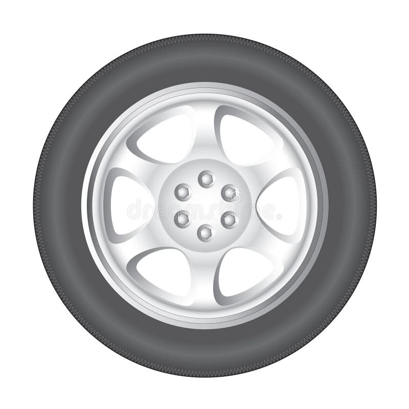 De auto van het wiel vector illustratie. Illustration of mobiliteit ...